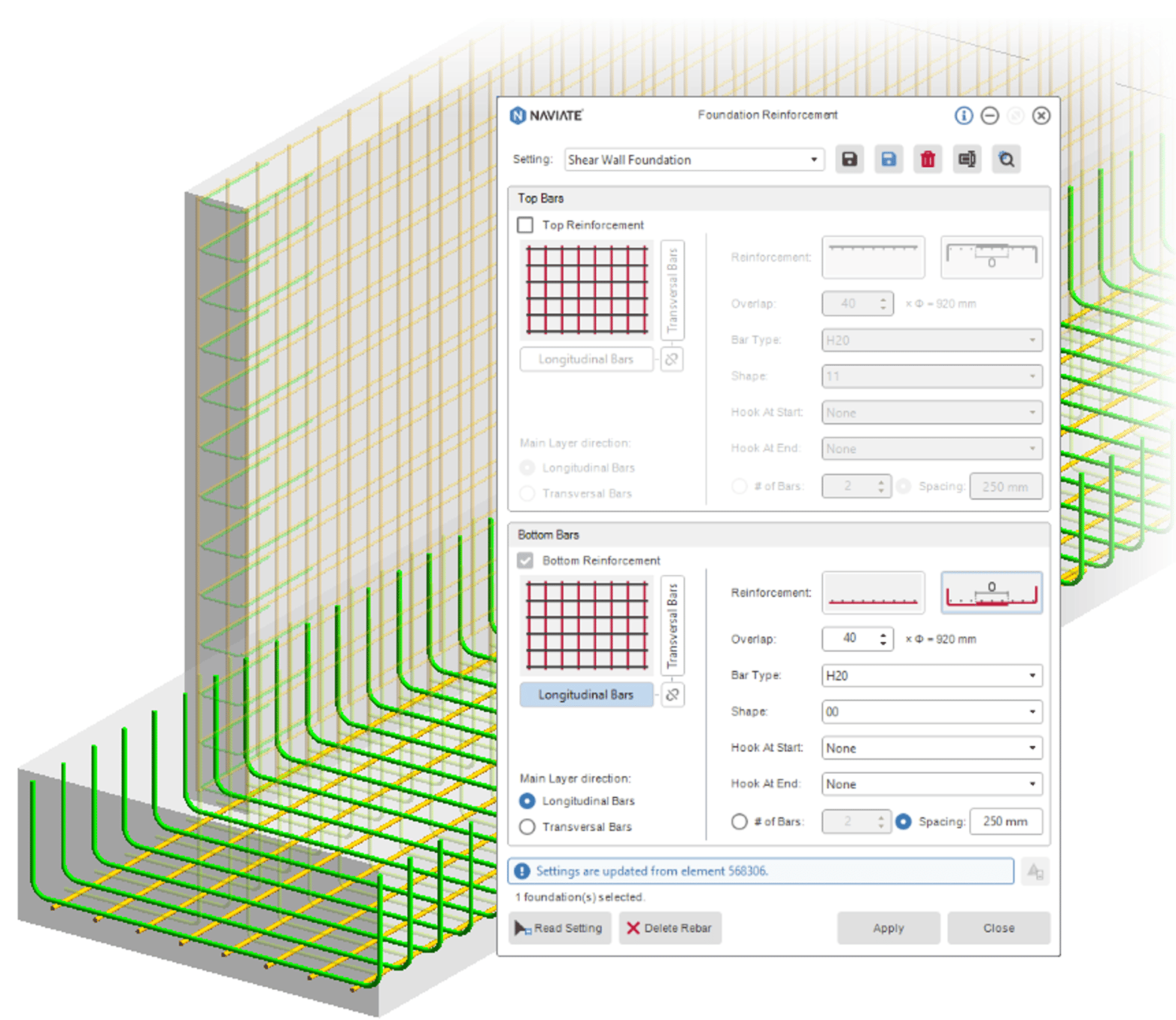 Discover Naviate Rebar #4 - Pad and Wall Foundation